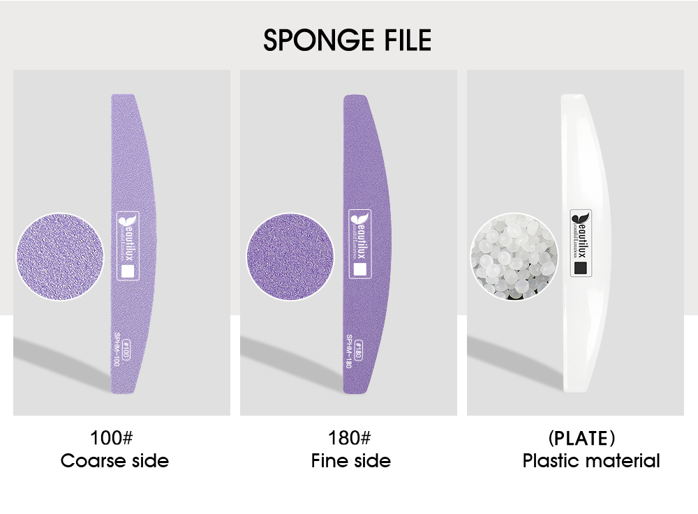 Base lima plastico media luna + buffer 100# + buffer 180#, Beautilux ...